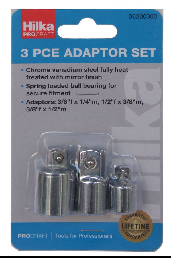 HILKA 3 pce Adaptor Set