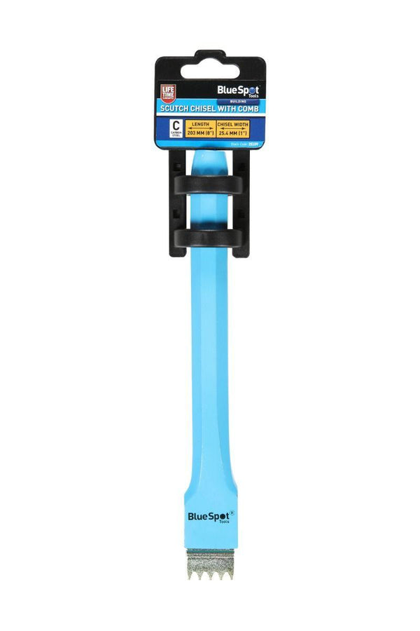 BLUE SPOT TOOLS 8" X 1" SCUTCH CHISEL WITH COMB