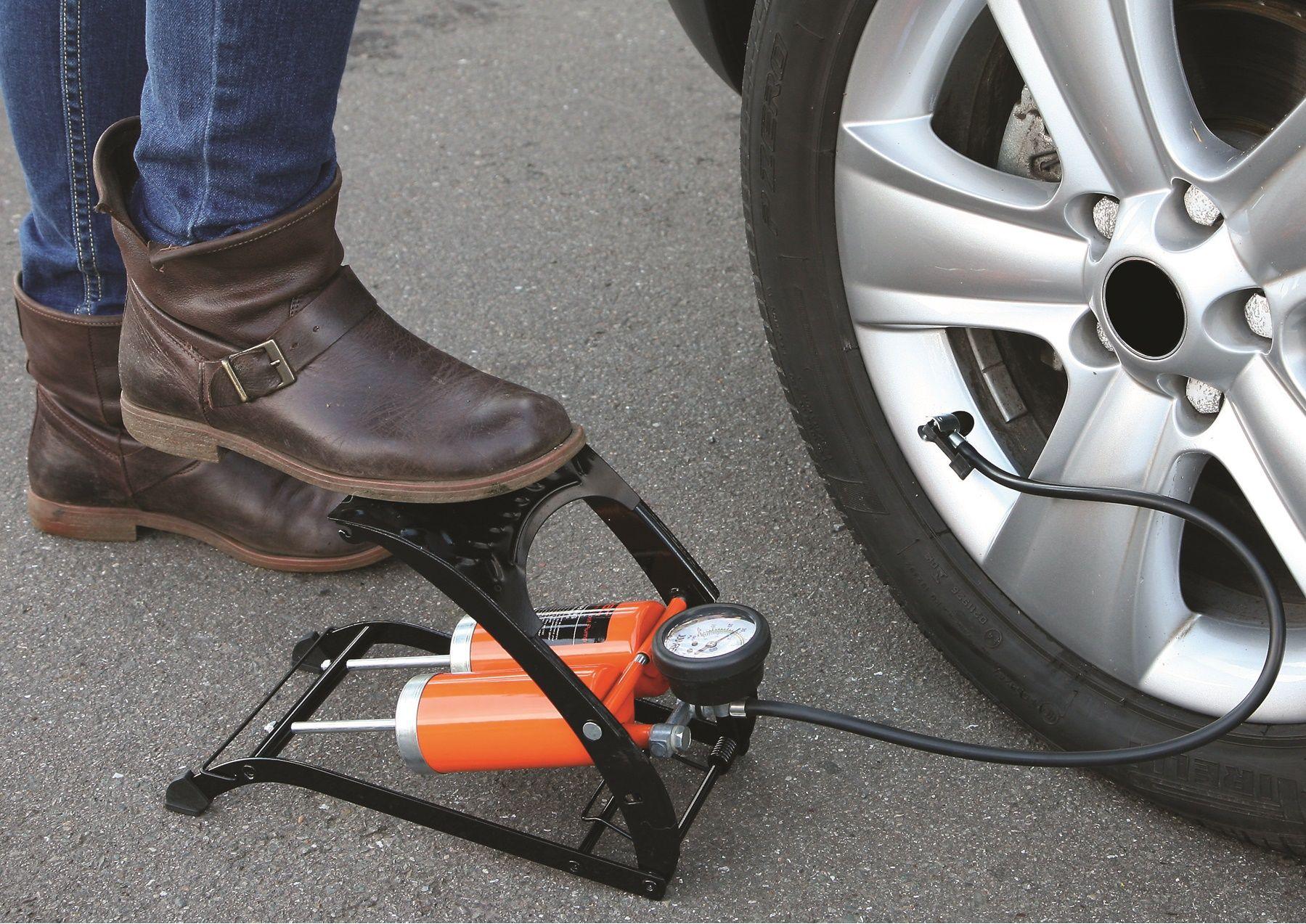 RAC Heavy Duty Double Barrel Foot Pump